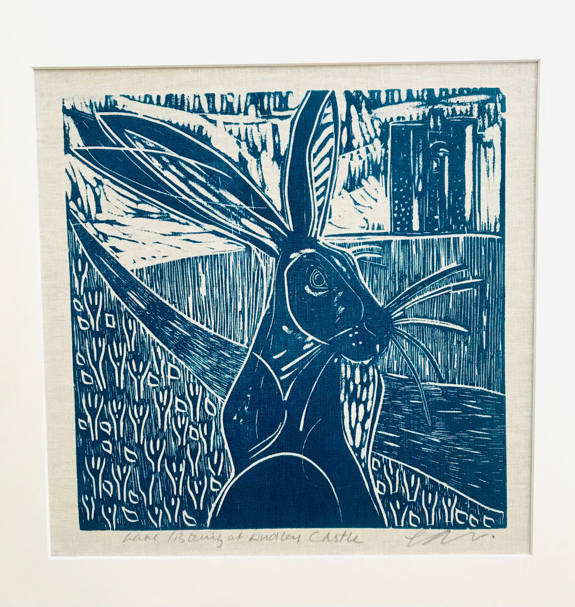 Hare listening at Audley Castle – Lucy Turner Art Northern Ireland